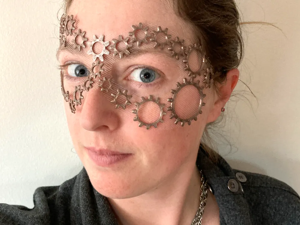 Gear Steampunk Floating Tulle Masquerade Mask by PenolopyBulnick ...