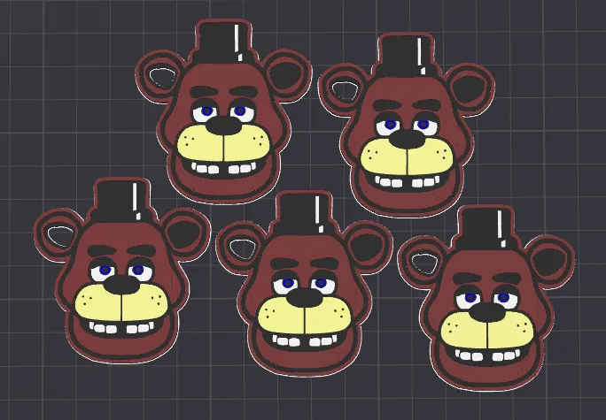 Freddy Fazbear keychain fnaf by Cosmok - MakerWorld