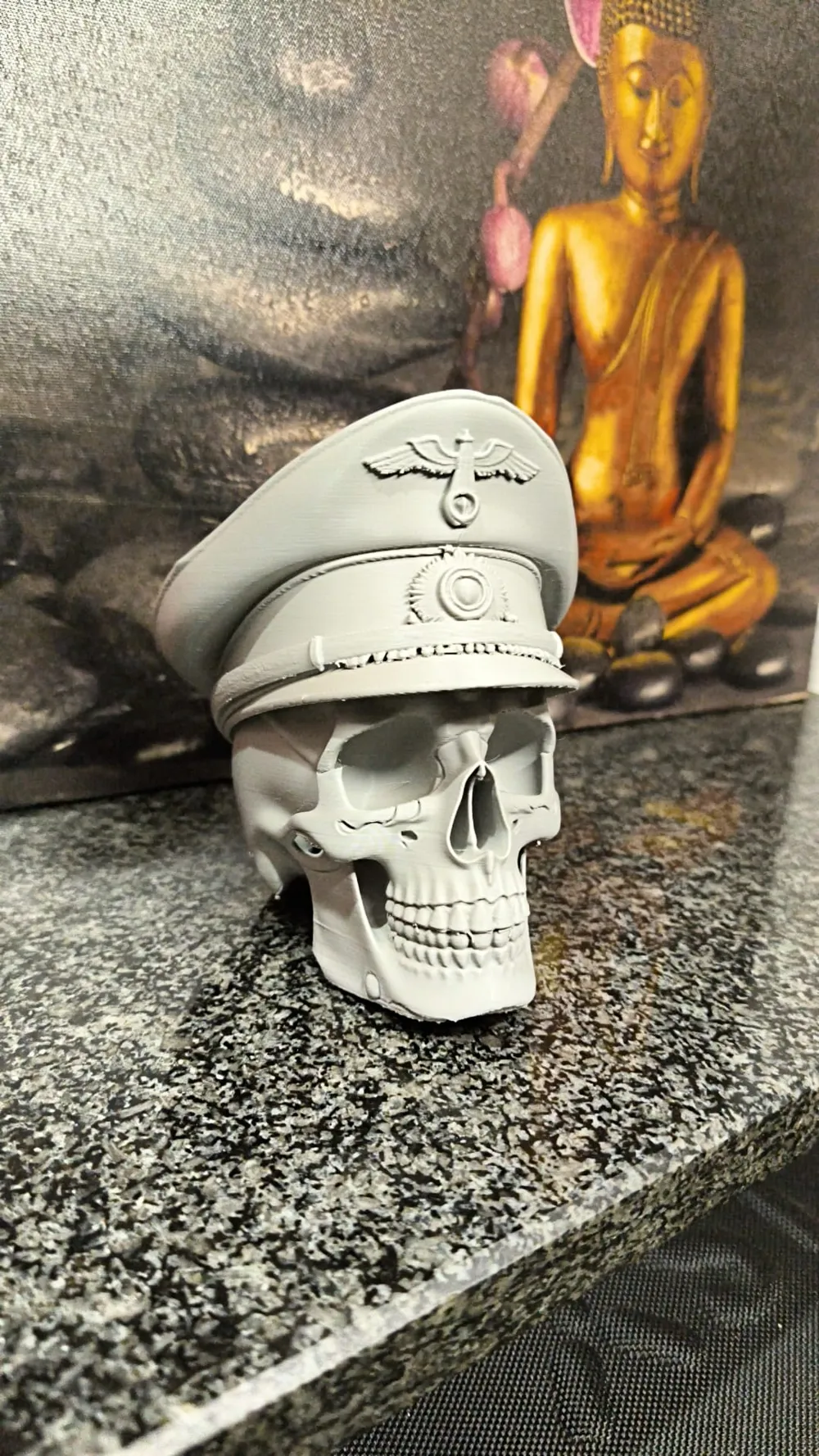 Officer Skull – WW2 Style Peaked Cap Skull - Free 3D Print Model ...