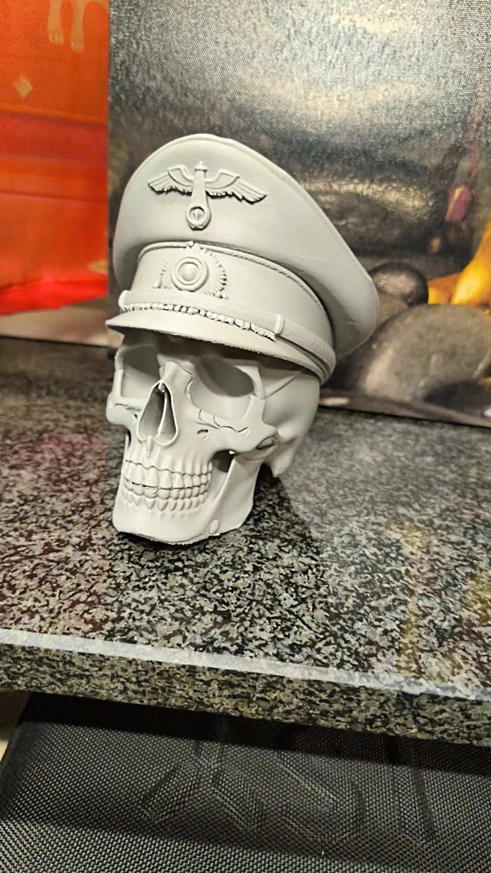 Officer Skull – WW2 Style Peaked Cap Skull - Free 3D Print Model ...