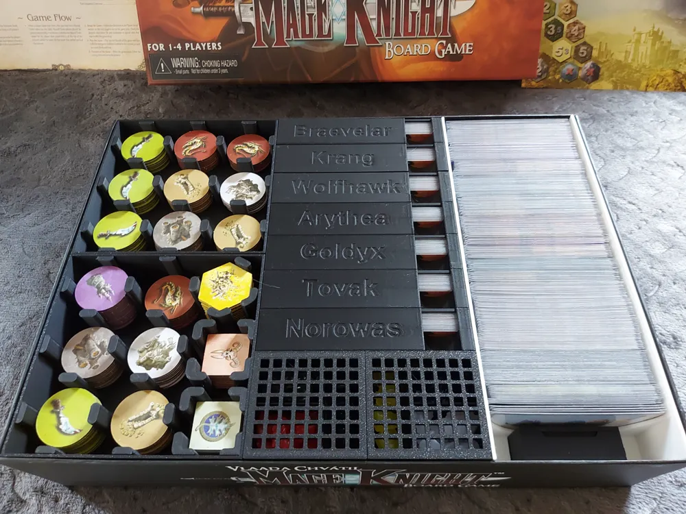 Ultimate Mage Knight insert in the Original Box - Free 3D Print Model ...