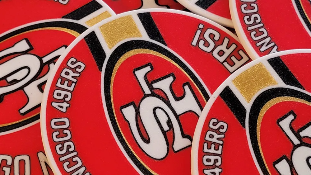 SF 49ers Coasters, 2 styles, GO NINERS by kabendesign - MakerWorld