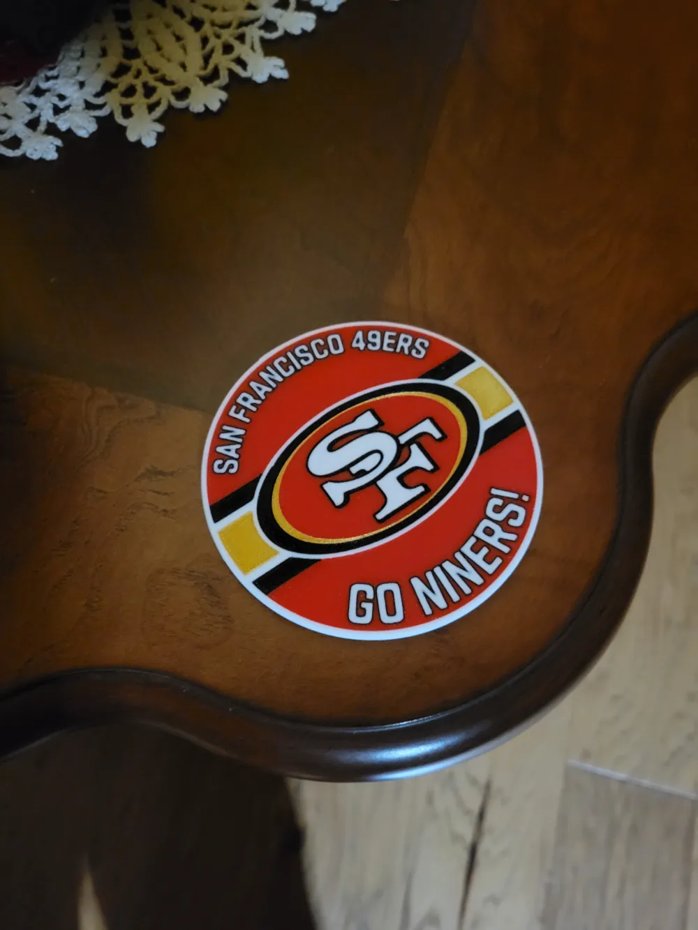 SF 49ers Coasters, 2 styles, GO NINERS by kabendesign - MakerWorld