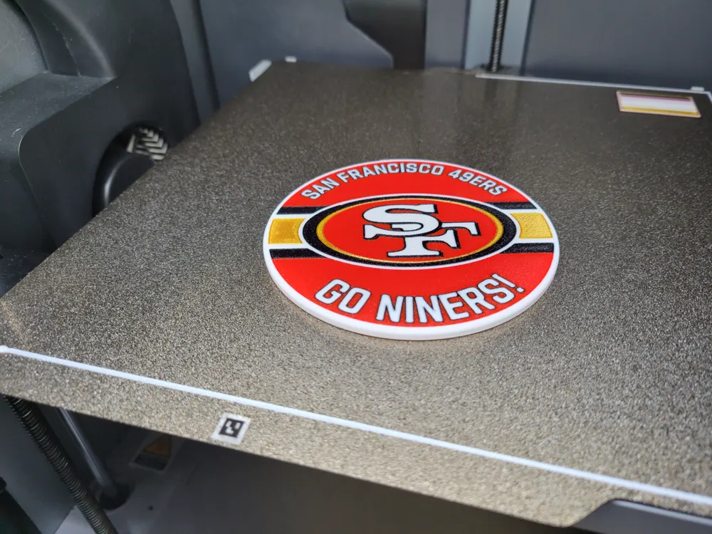 SF 49ers Coasters, 2 styles, GO NINERS by kabendesign - MakerWorld