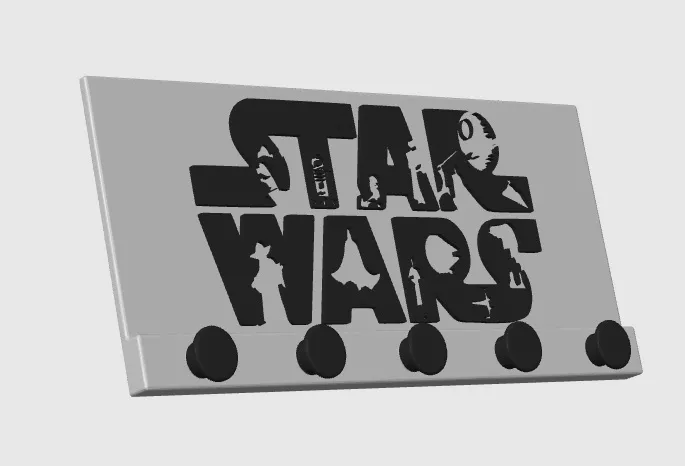 key holder wall Star Wars by Dénise & Fernando - MakerWorld