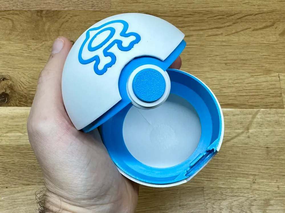 Team Aqua Ball - Pokemon - Pokeball Functional by Torikami MakerWorld ...