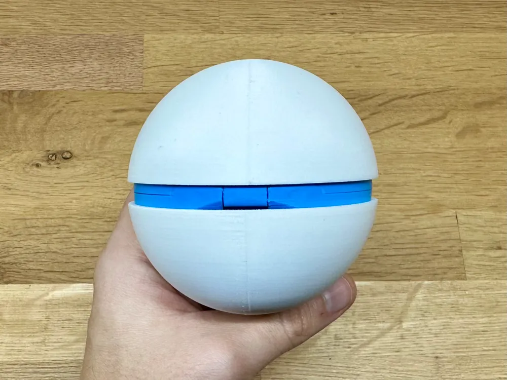 Team Aqua Ball - Pokemon - Pokeball Functional - Free 3D Print Model ...