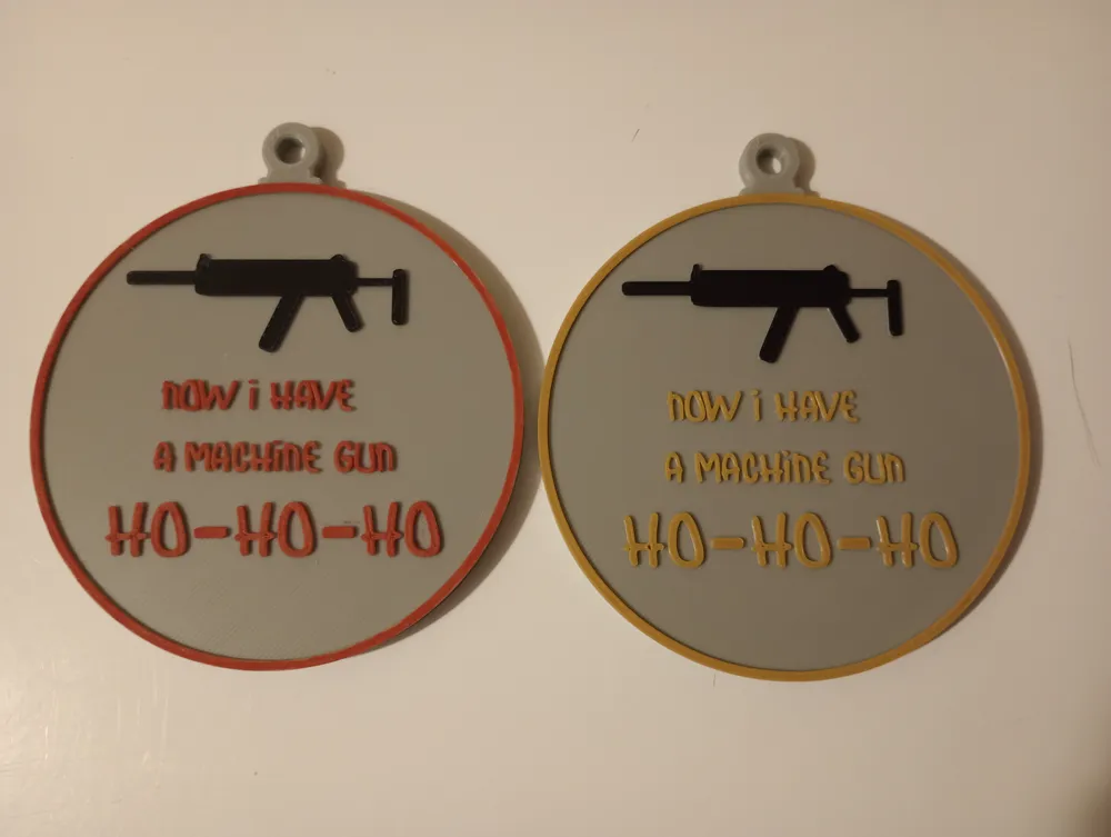 Die Hard Machine Gun ornament by Slowtrap - MakerWorld