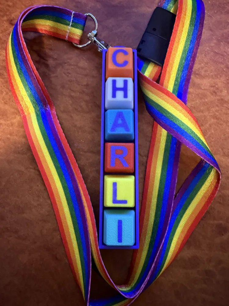 Keyboard Fidget Clicker Custom Names - Free 3D Print Model - MakerWorld