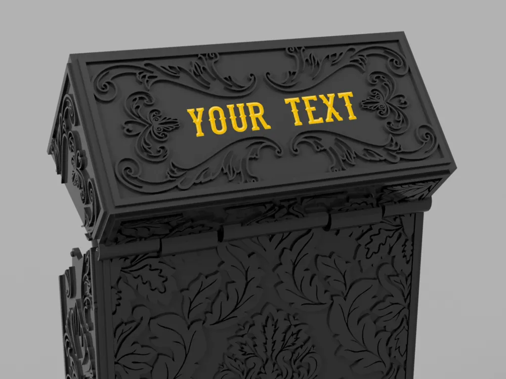 Cigarette Case Victorian (with place for text) - Free 3D Print Model ...