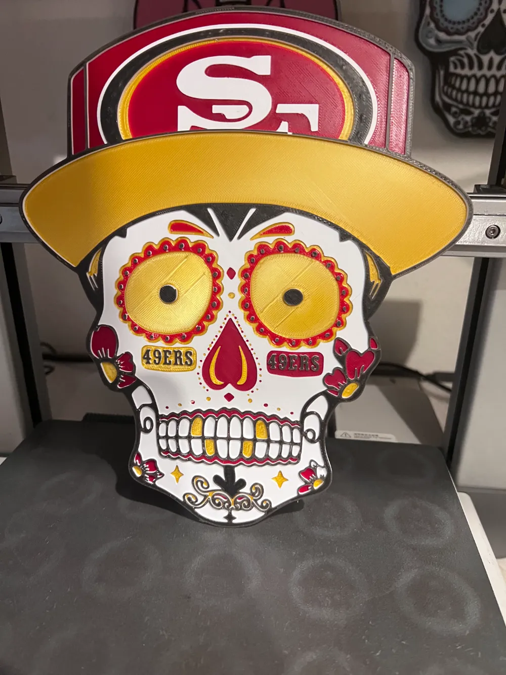 San Francisco 49ers Sugar Skull Football by PIXELIT3DMakerWorld ...