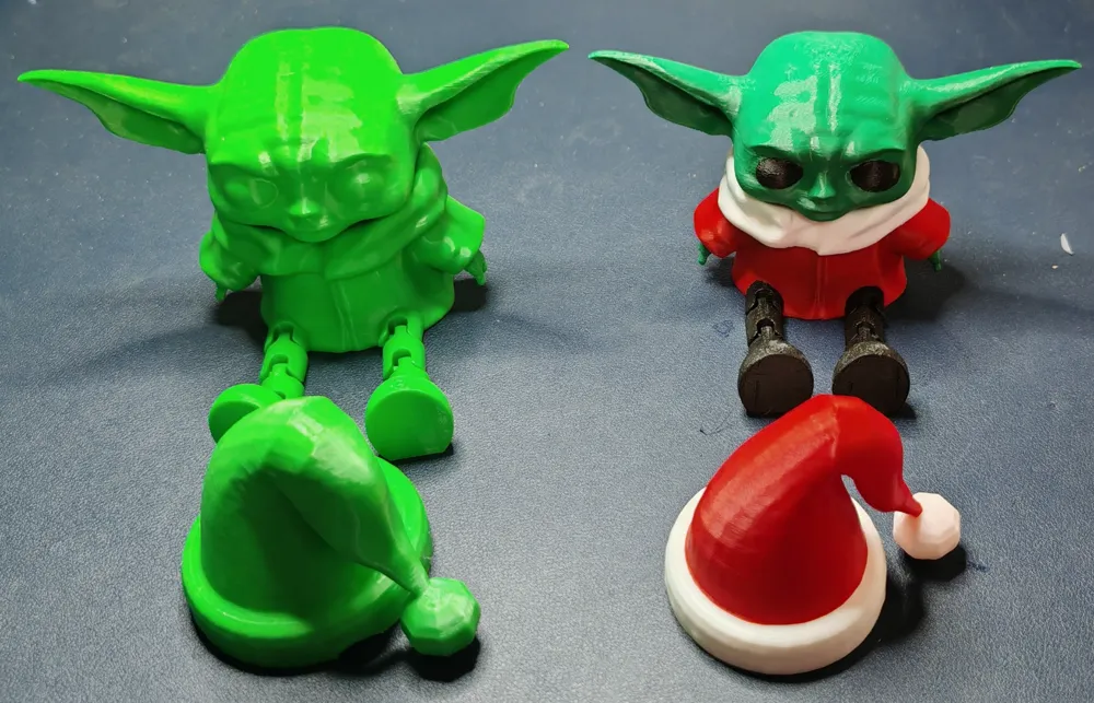 Festive Flexi Santa Grogu Baby Yoda by PaulD - MakerWorld