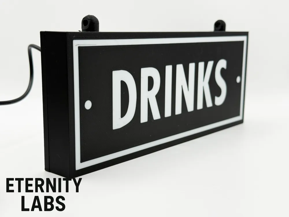 Hanging Bar Lightbox - Drinks - Free 3D Print Model - MakerWorld