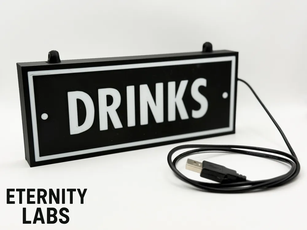 Hanging Bar Lightbox - Drinks - Free 3D Print Model - MakerWorld