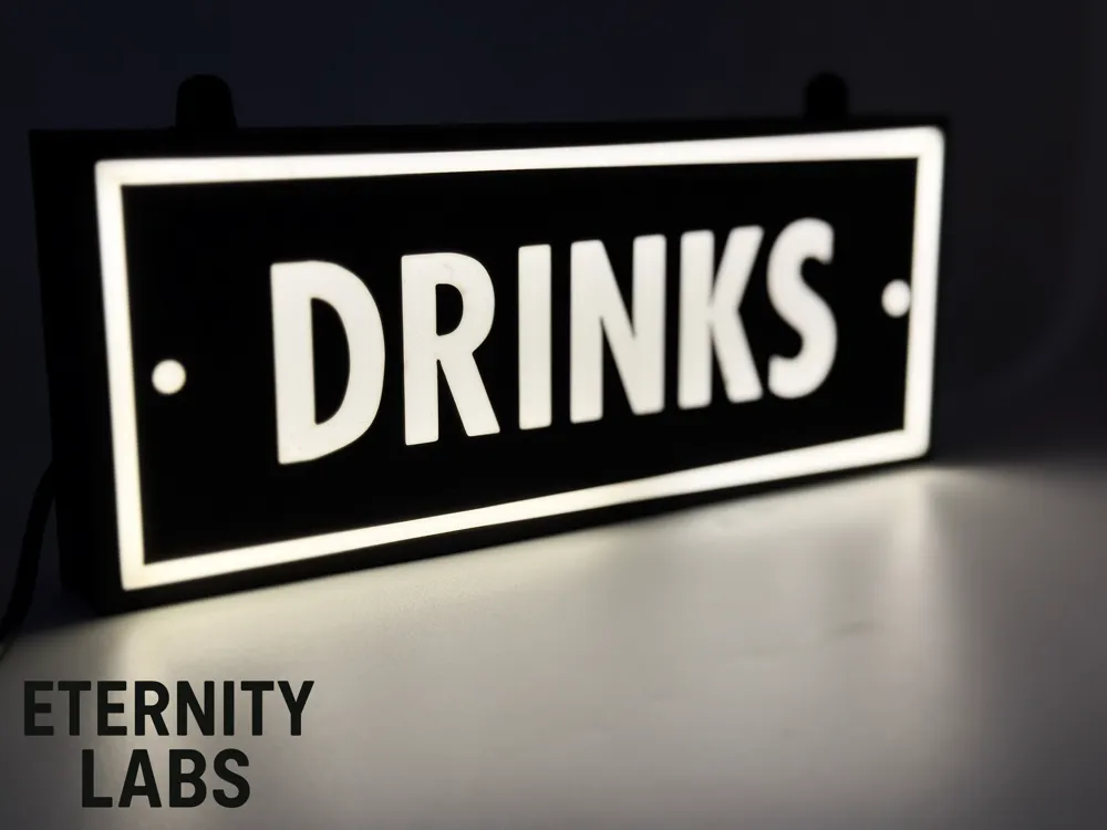 Hanging Bar Lightbox - Drinks - Free 3D Print Model - MakerWorld