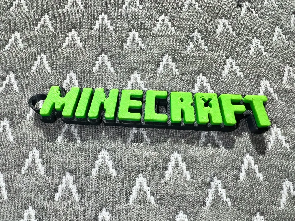 Minecraft keychain logo by meetoo333 MakerWorld: Download Free 3D Models