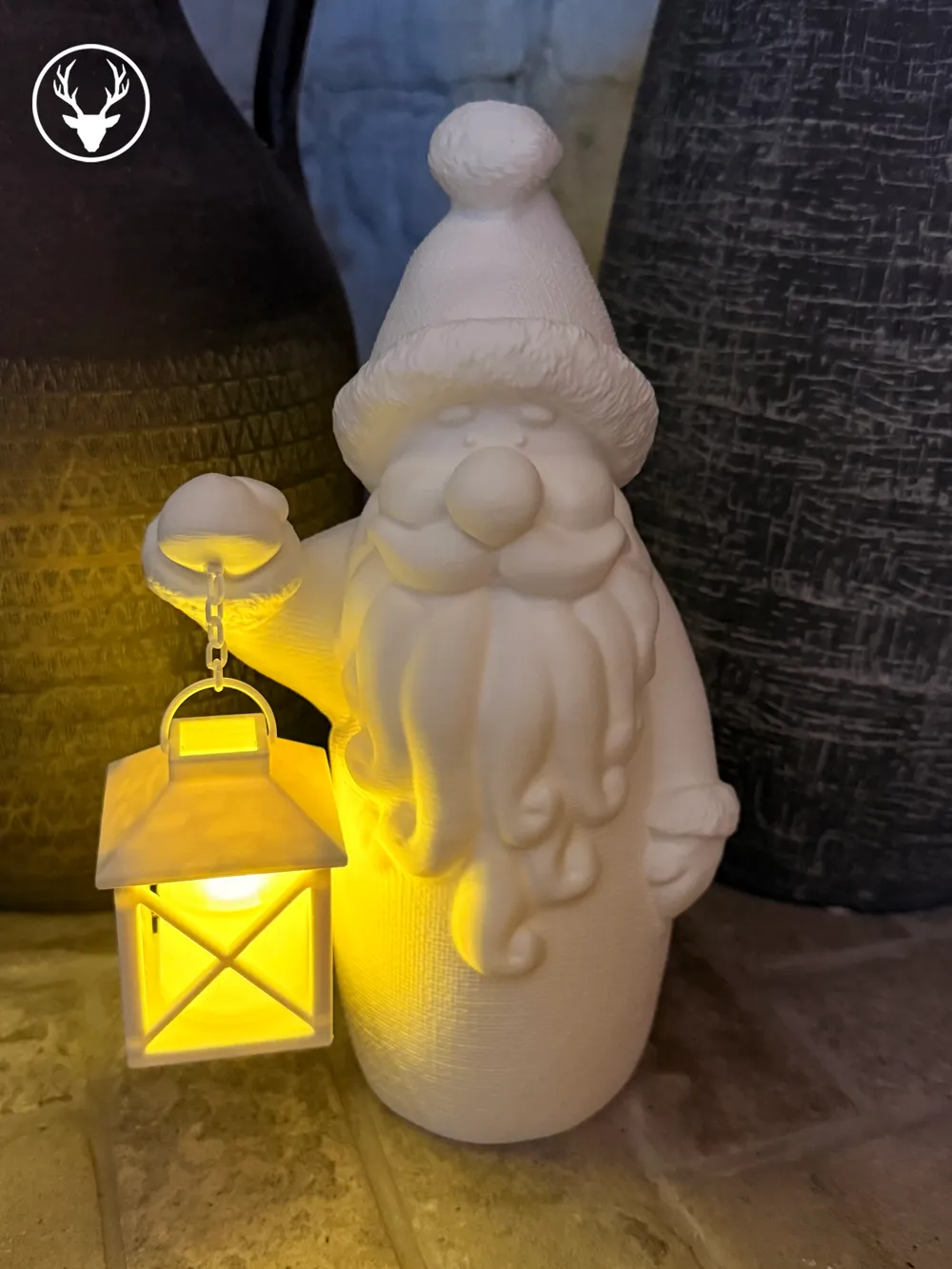 Santa Tea light holder decor - Free 3D Print Model - MakerWorld