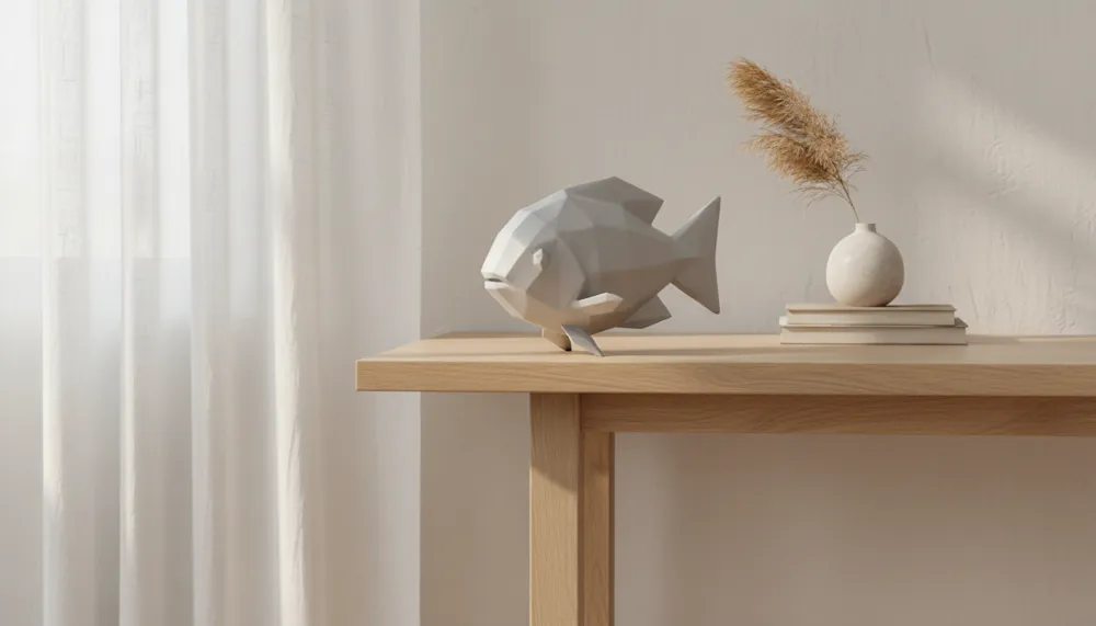 Minimalistic Fish Sculpture - Free 3D Print Model - MakerWorld