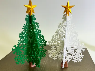Snowflake Christmas Tree (No AMS Required) by Joe裕 - MakerWorld