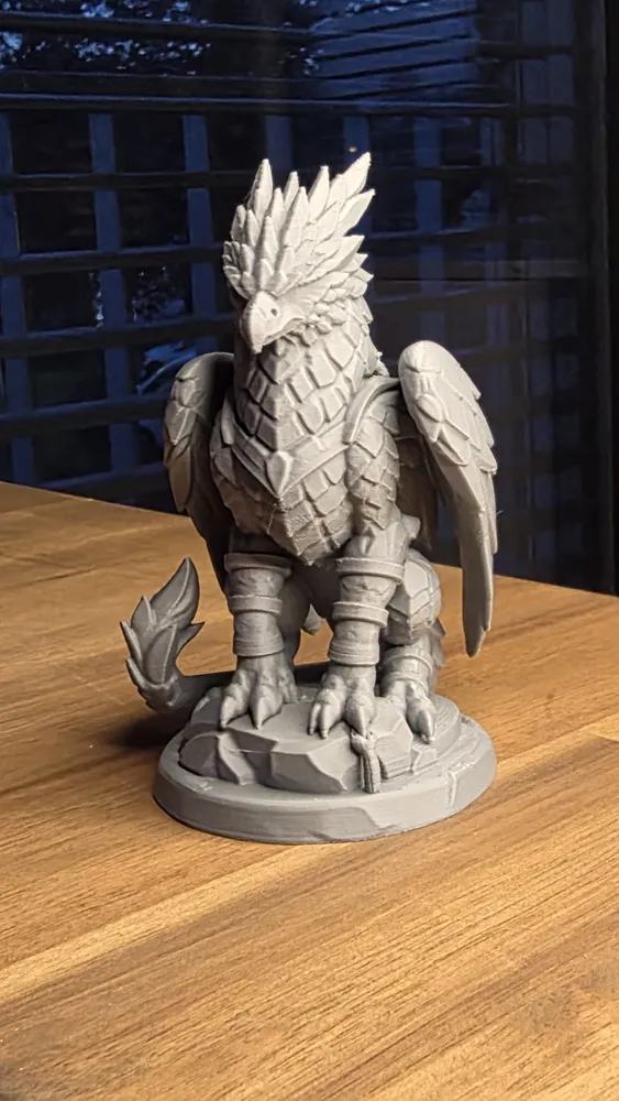 Estatuilla de Grifo Guardián sobre Base de Roca - Modelo de impresión ...