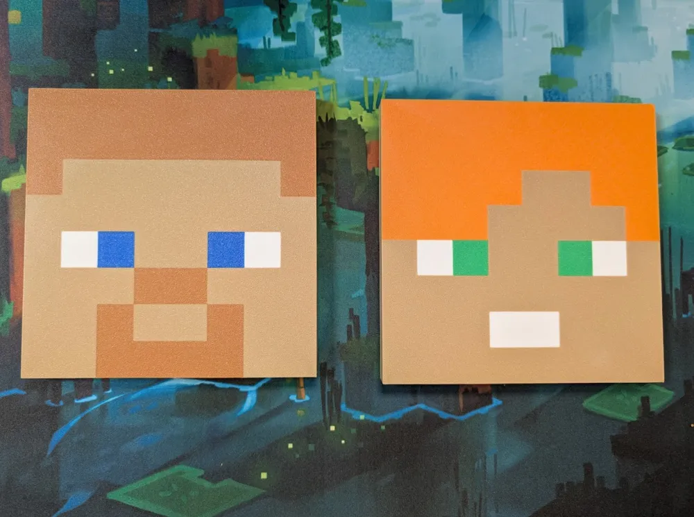 Minecraft wall art Steve/Alex/Enderman/Skeleton - Free 3D Print Model ...