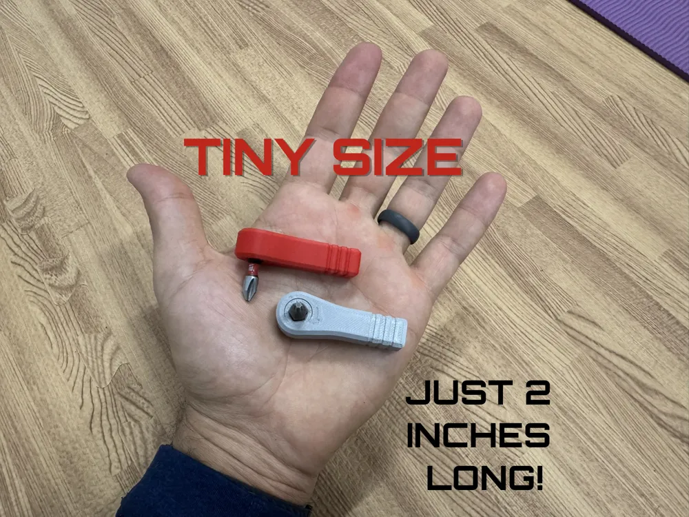 Micro EDC Pocket Ratchet Driver - Print In Place - Free 3D Print Model ...