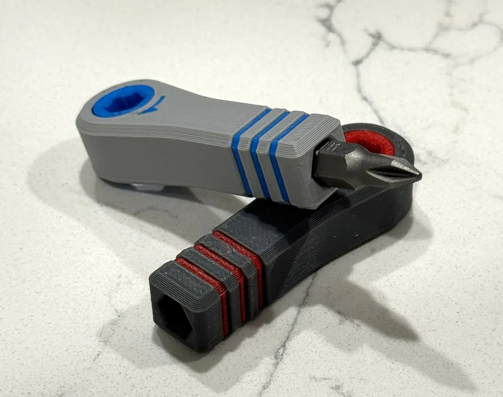Micro EDC Pocket Ratchet Driver - Print In Place - Free 3D Print Model ...