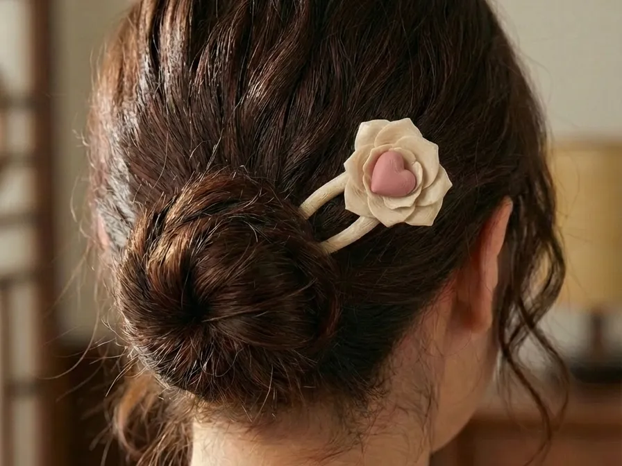 Rose Hairpin - Free 3D Print Model - MakerWorld