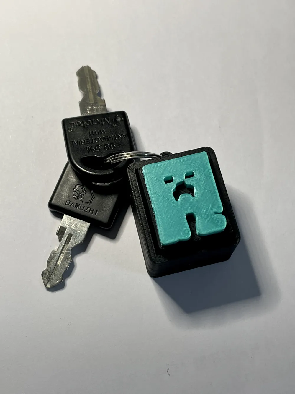 My World Creeper Push-Button Fidget Keychain - Free 3D Print Model ...