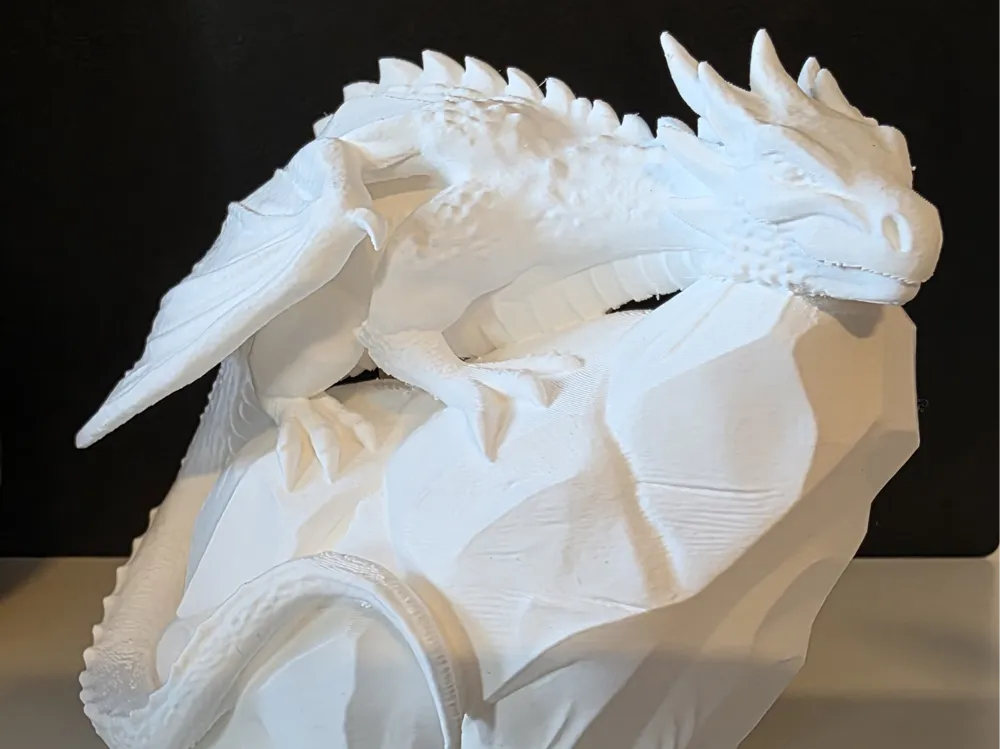 Guardian of the Rock – Resting Dragon - Free 3D Print Model - MakerWorld