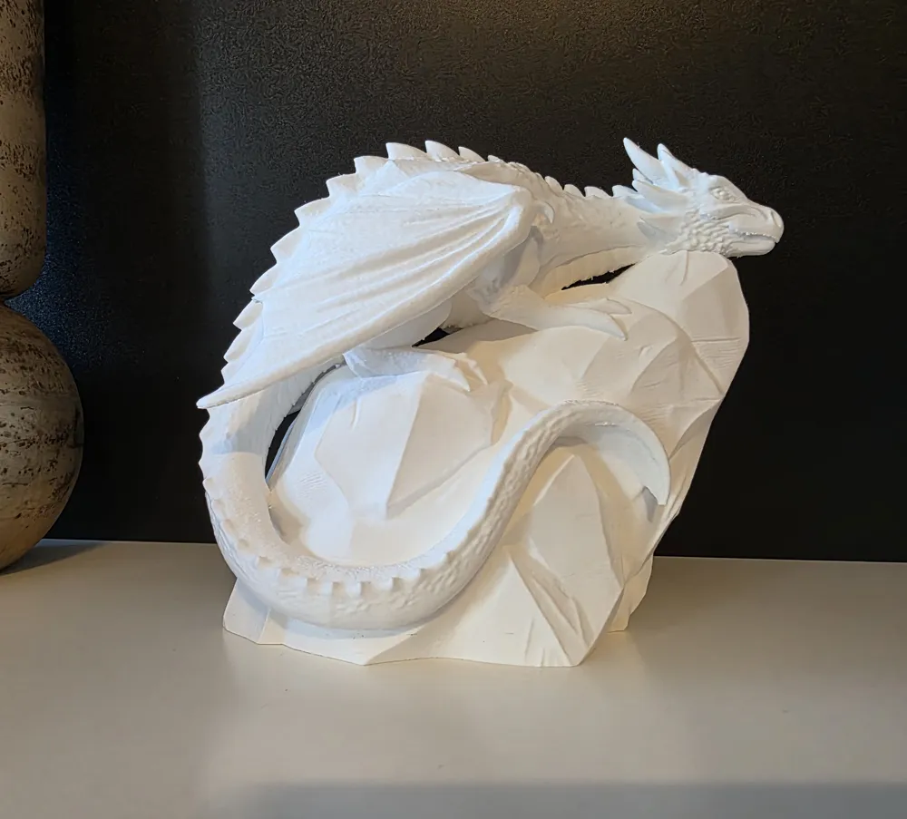 Guardian of the Rock – Resting Dragon - Free 3D Print Model - MakerWorld