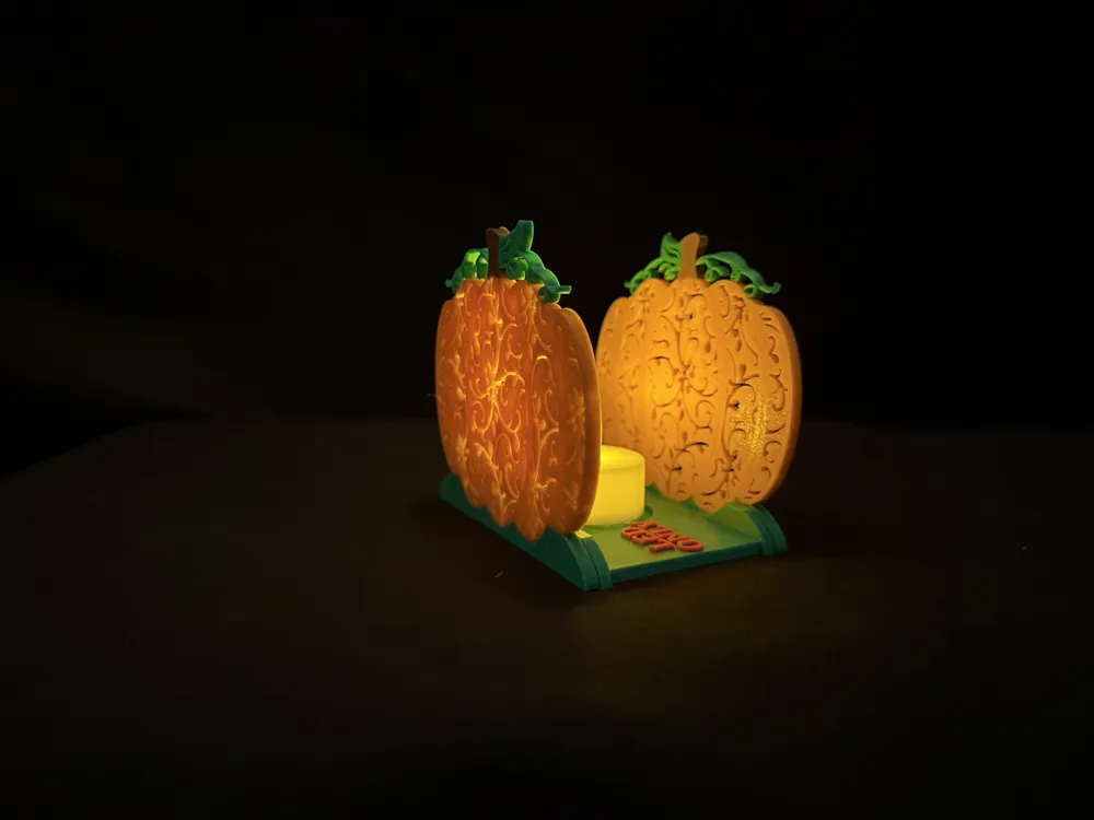 Fall Filigree Pumpkin Tealight Lantern - Free 3D Print Model - MakerWorld