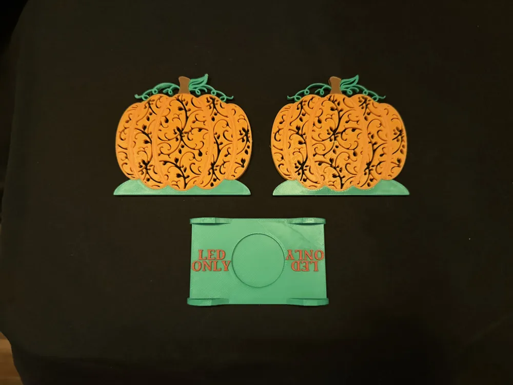 Fall Filigree Pumpkin Tealight Lantern by The Playful 3D Print Company ...
