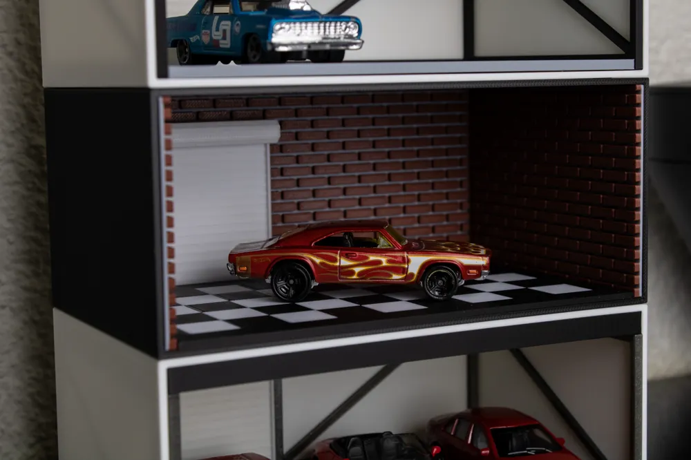 Diecast garage display - Free 3D Print Model - MakerWorld