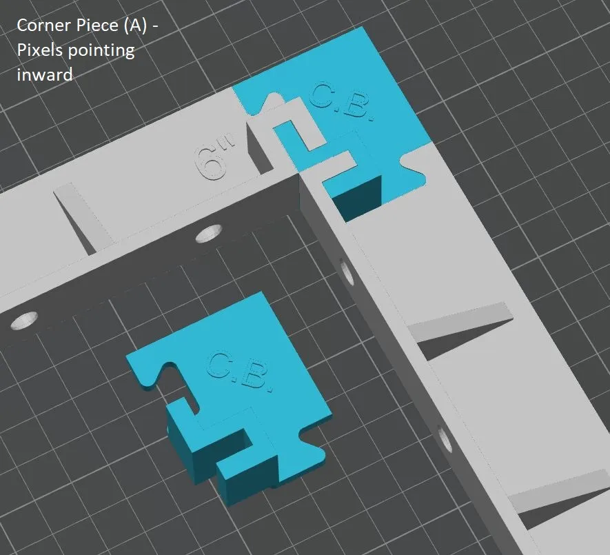 Pixel Bracket / Frame for WS281x Pixels by Scott MakerWorld: Download ...