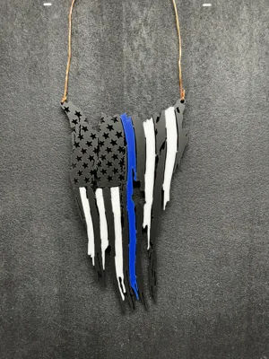 Tattered American Flag - Vertical Display - Free 3D Print Model ...