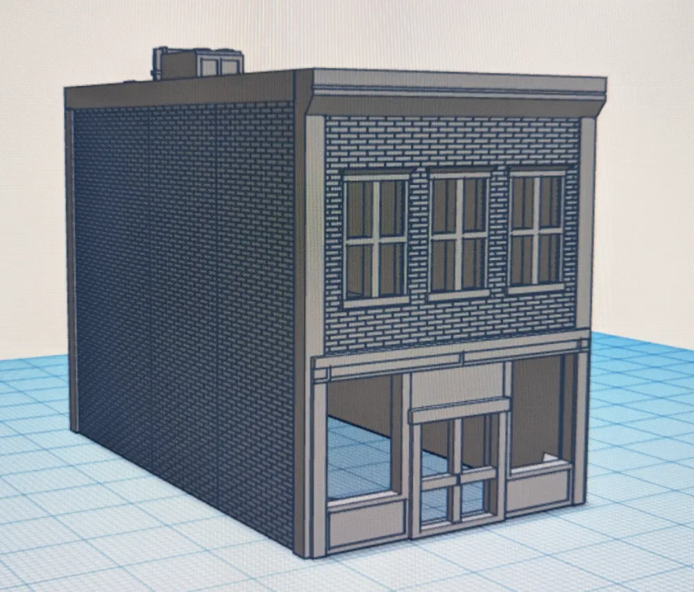 N Scale Layout Model | Brick Storefront Building by c0mfortcruise ...