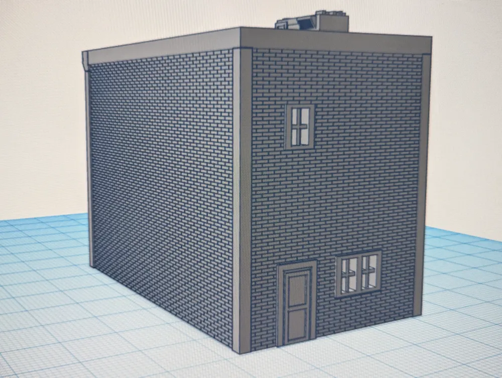 N Scale Layout Model | Brick Storefront Building by c0mfortcruise ...