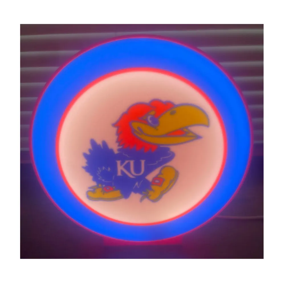 KU Jayhawks round Lightbox by JPPrinting - MakerWorld