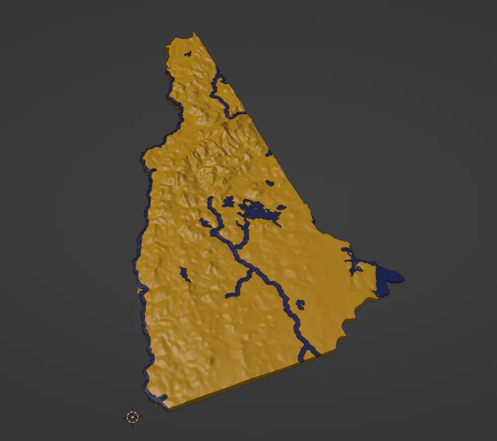 New Hampshire, USA (NH) Linear Topographic Map by ansonl - MakerWorld