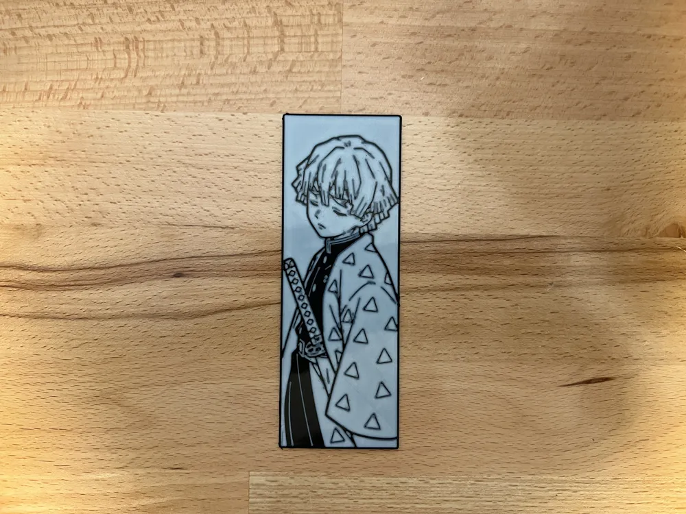 Demon Slayer - Zenitsu Agatsuma Bookmark - Free 3D Print Model - MakerWorld
