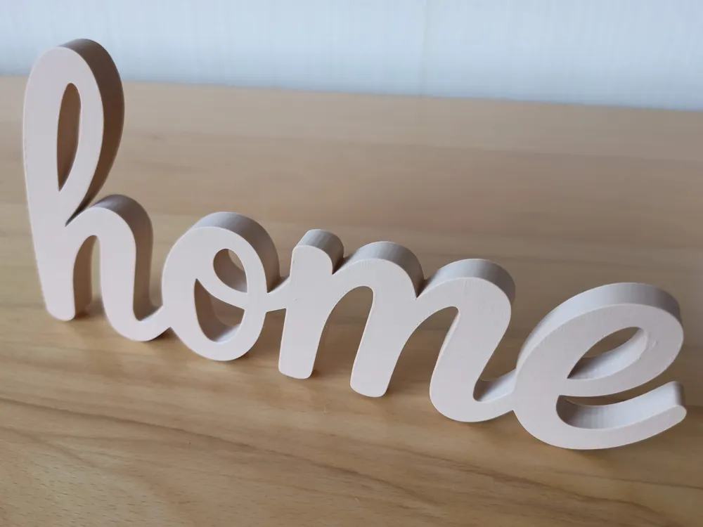 home text stand - Free 3D Print Model - MakerWorld