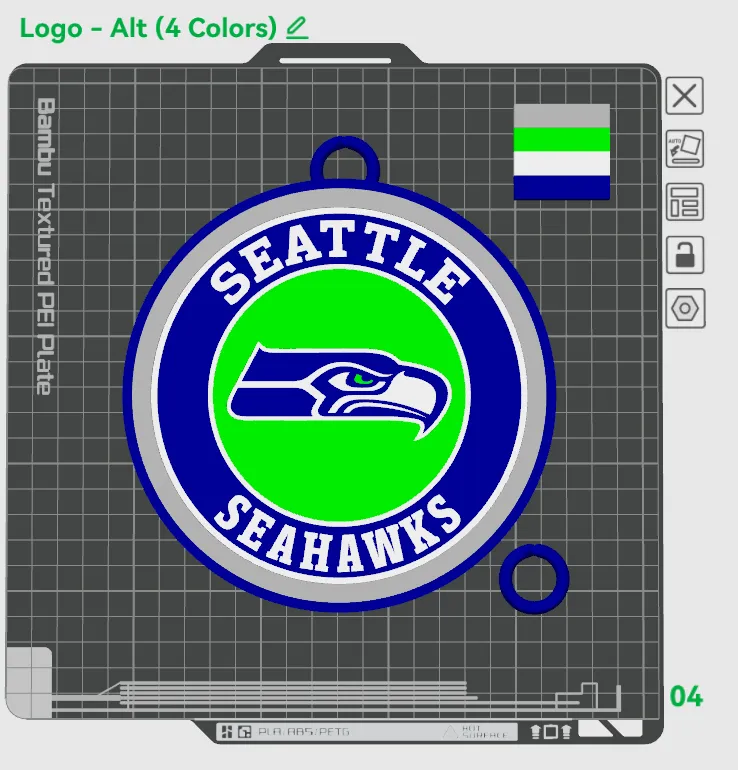 Seattle Seahawks - Hype Chain - Free 3D Print Model - MakerWorld