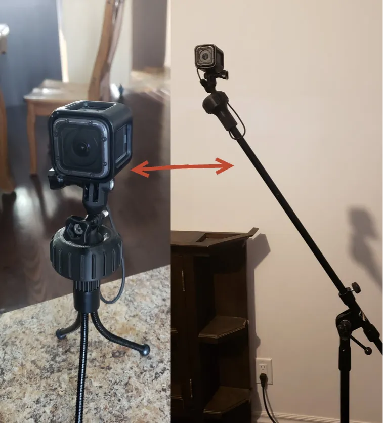 Gopro Microphone / Camera stand ball-joint mount by Nienscecco - MakerWorld