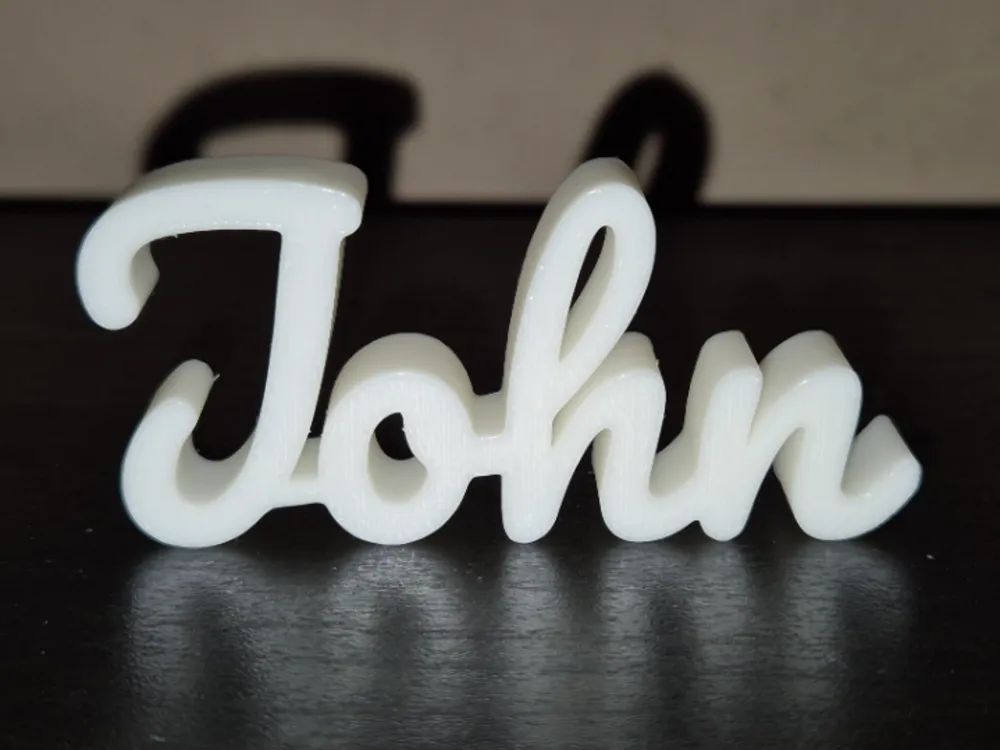 John Name Sign Display Decor - Free 3D Print Model - MakerWorld