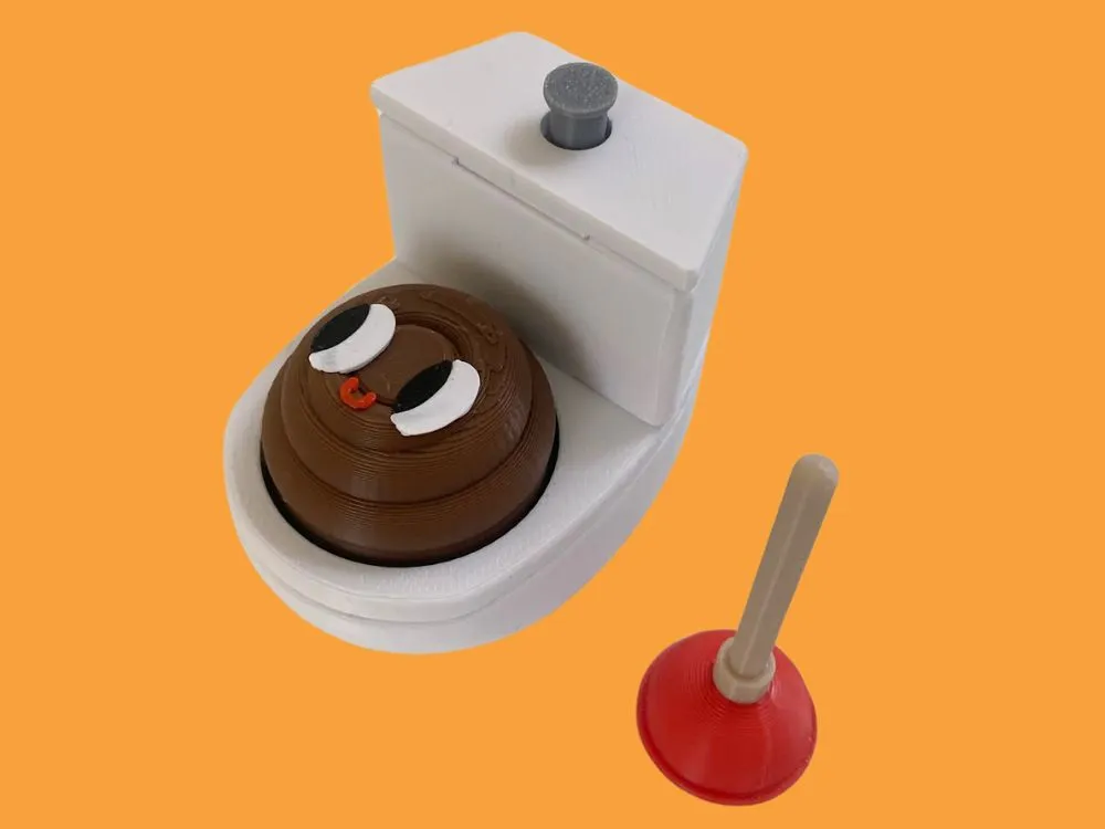 Poop Toilet Clicker Fidget Toy by helloadorable MakerWorld: Download ...