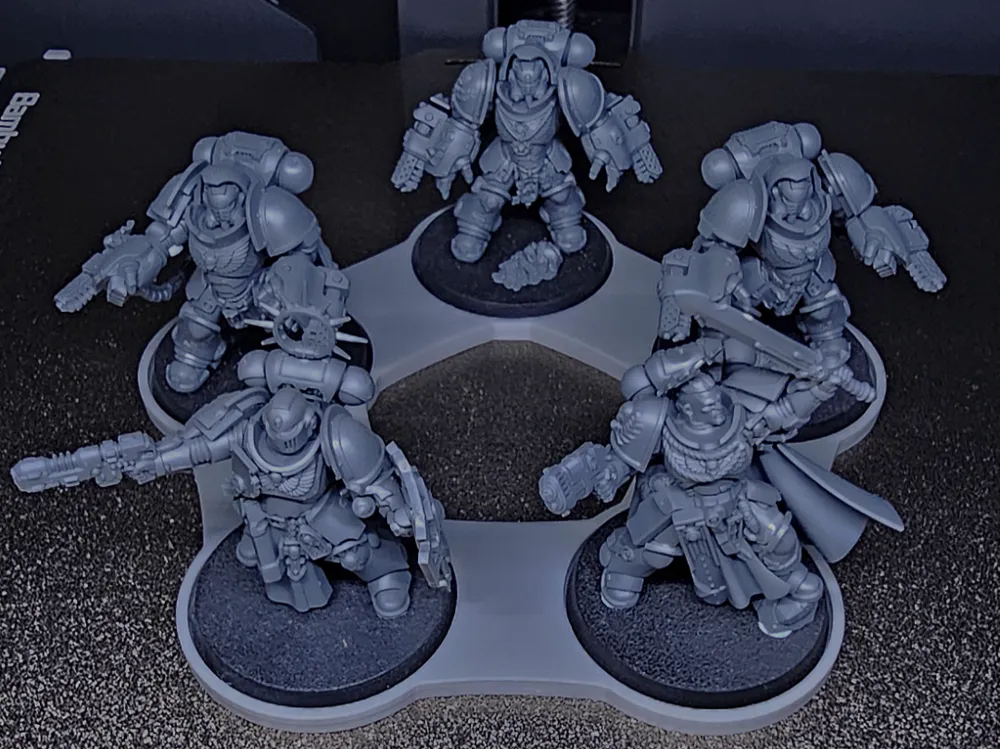 Warhammer 40k Squad movement tray 5x40mm style 2 - Free 3D Print Model ...