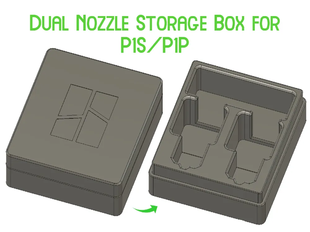 Dual Nozzle Storage Box for P1S/P1P by Andreww - MakerWorld