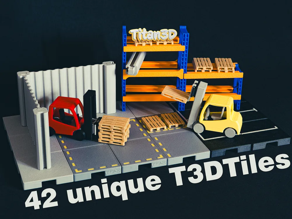 CyberBrick 1:25 Modular Warehouse Diorama T3DTiles by Titan3D MakerWorld: Download Free 3D Models