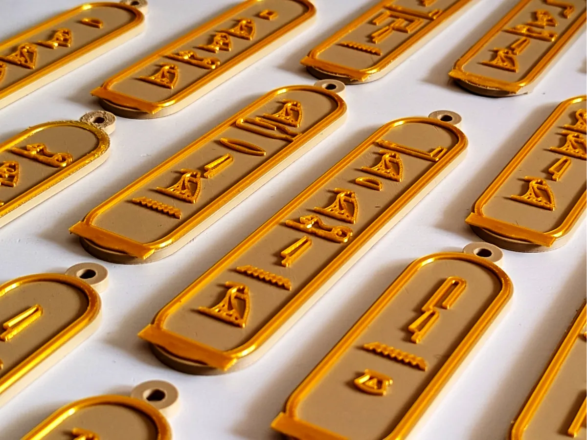 Ancient Egyptian Cartouche Custom Name Hieroglyphs - Free 3D Print ...